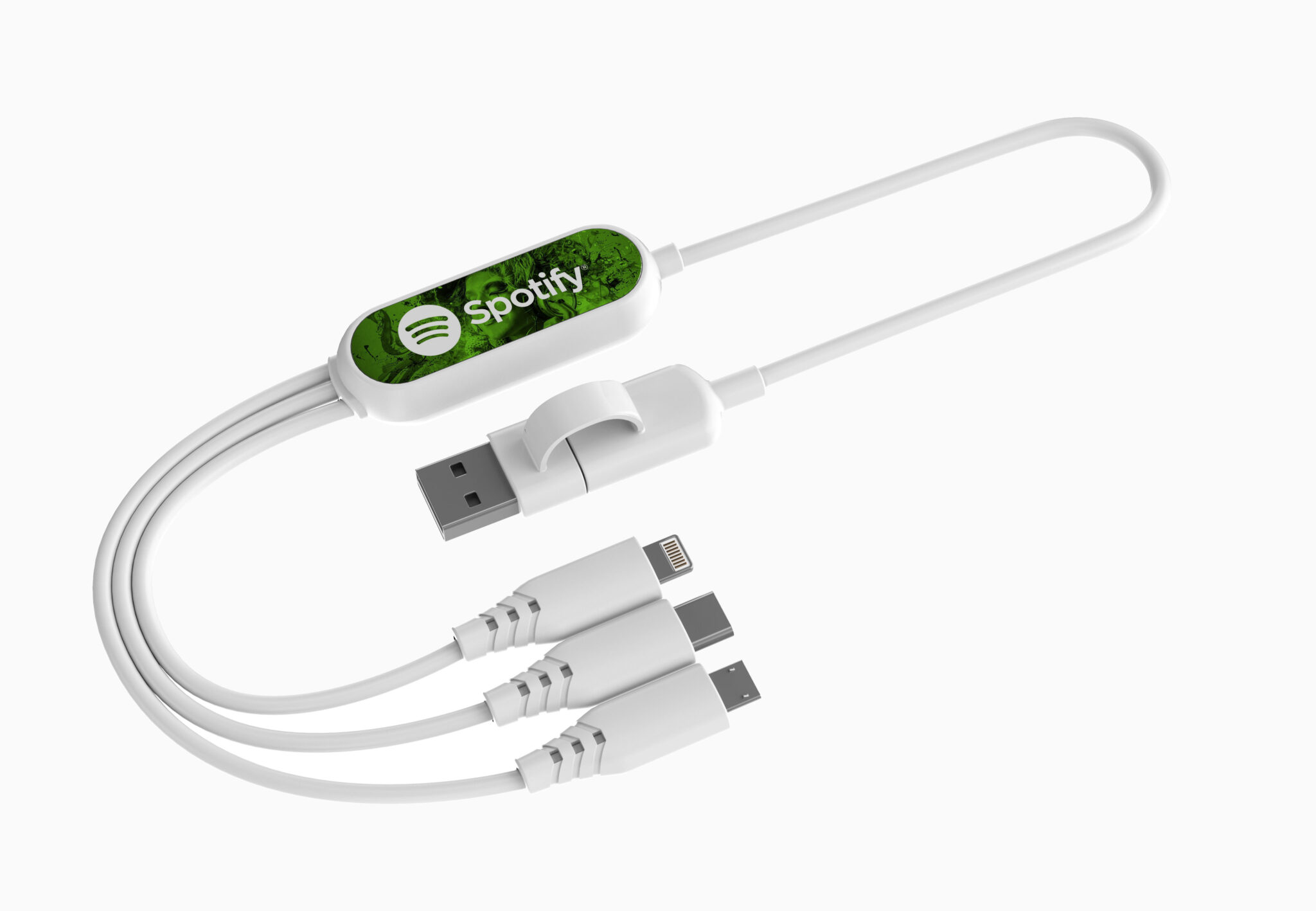 Multi Cable with Large Snap In Logo Plate
